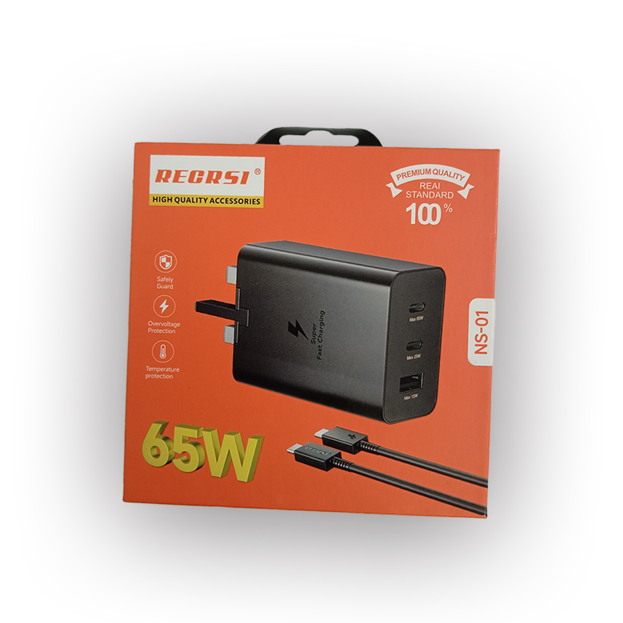 RECRSI 65W SUPER FAST CHARGER – NS01 – Blitz Store