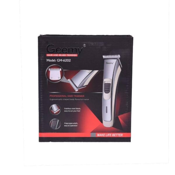 GEEMY PROFESSIONAL RECHARGEABLE HAIR TRIMMER – GM 6202 – Blitz Store